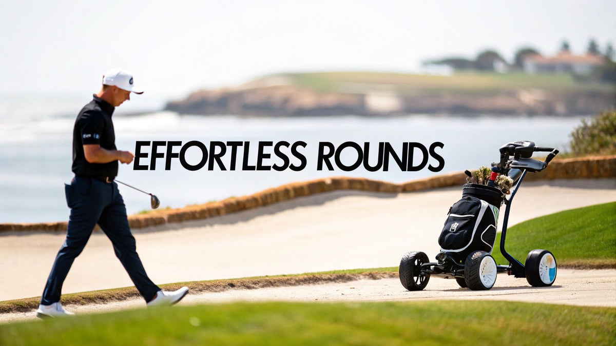 Effortless Rounds With An Electric Golf Push Cart With Remote | Caddie ...